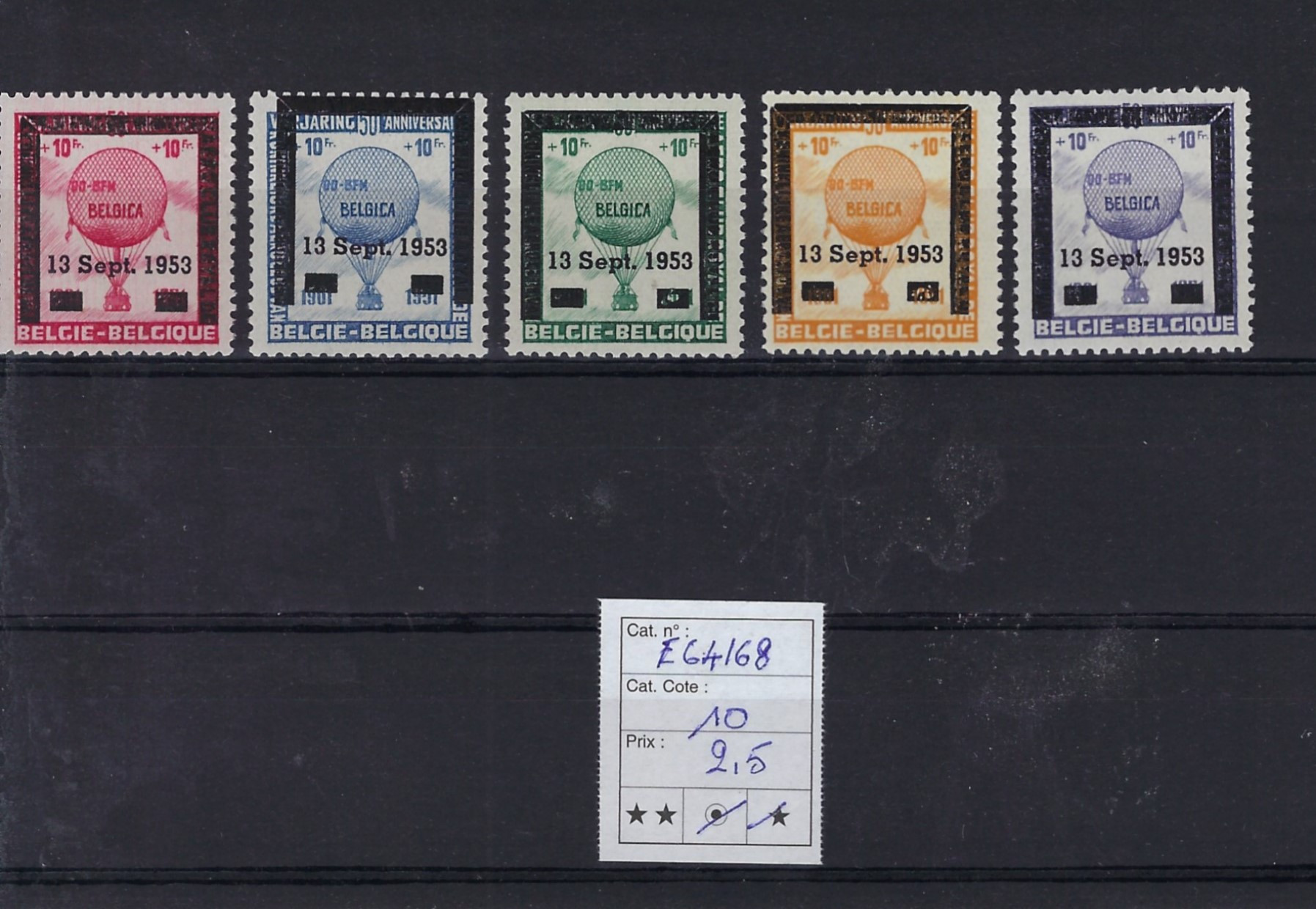 Postzegel België OBP E64-68