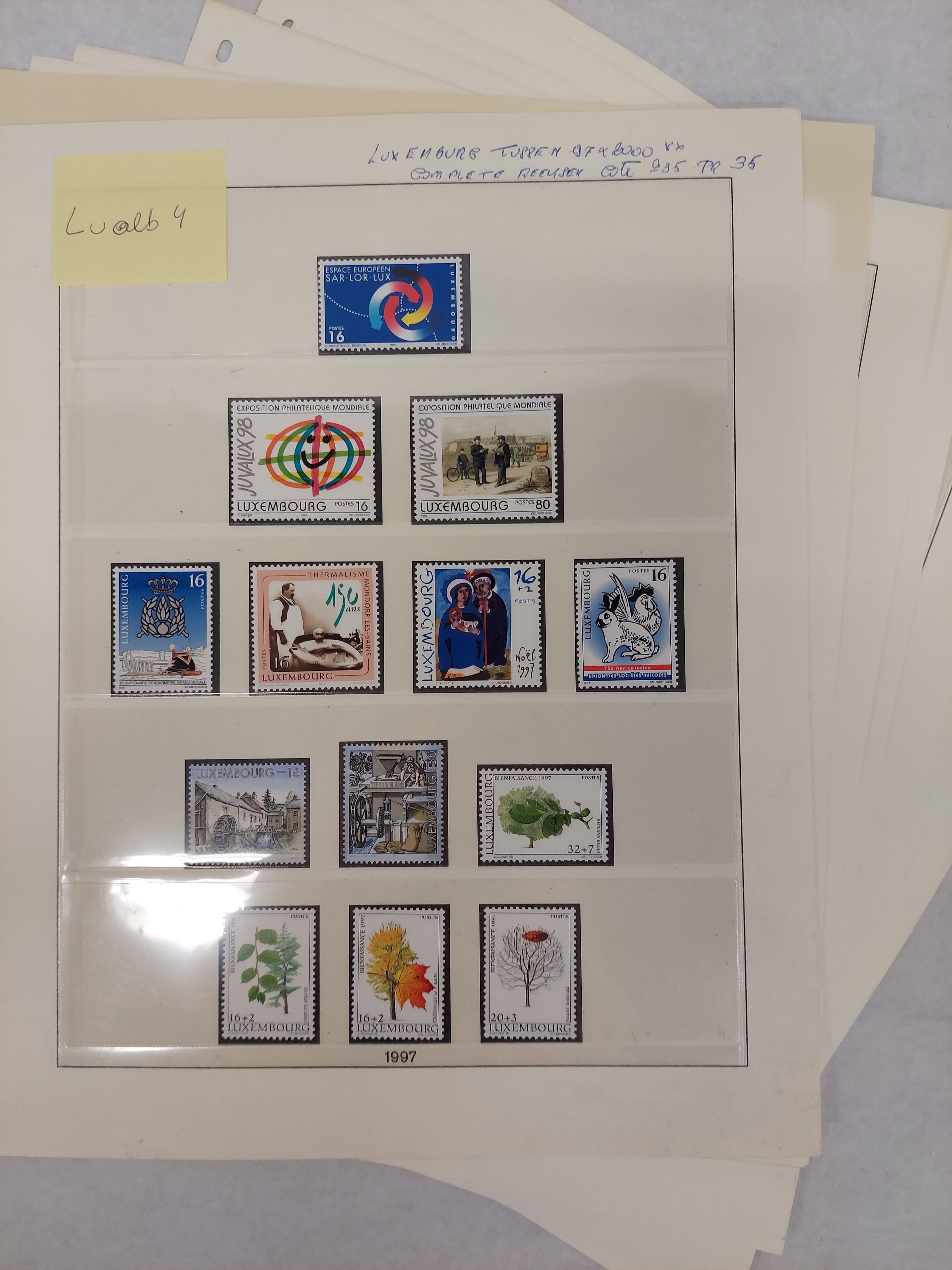 Timbres Luxembourg 1997-2000