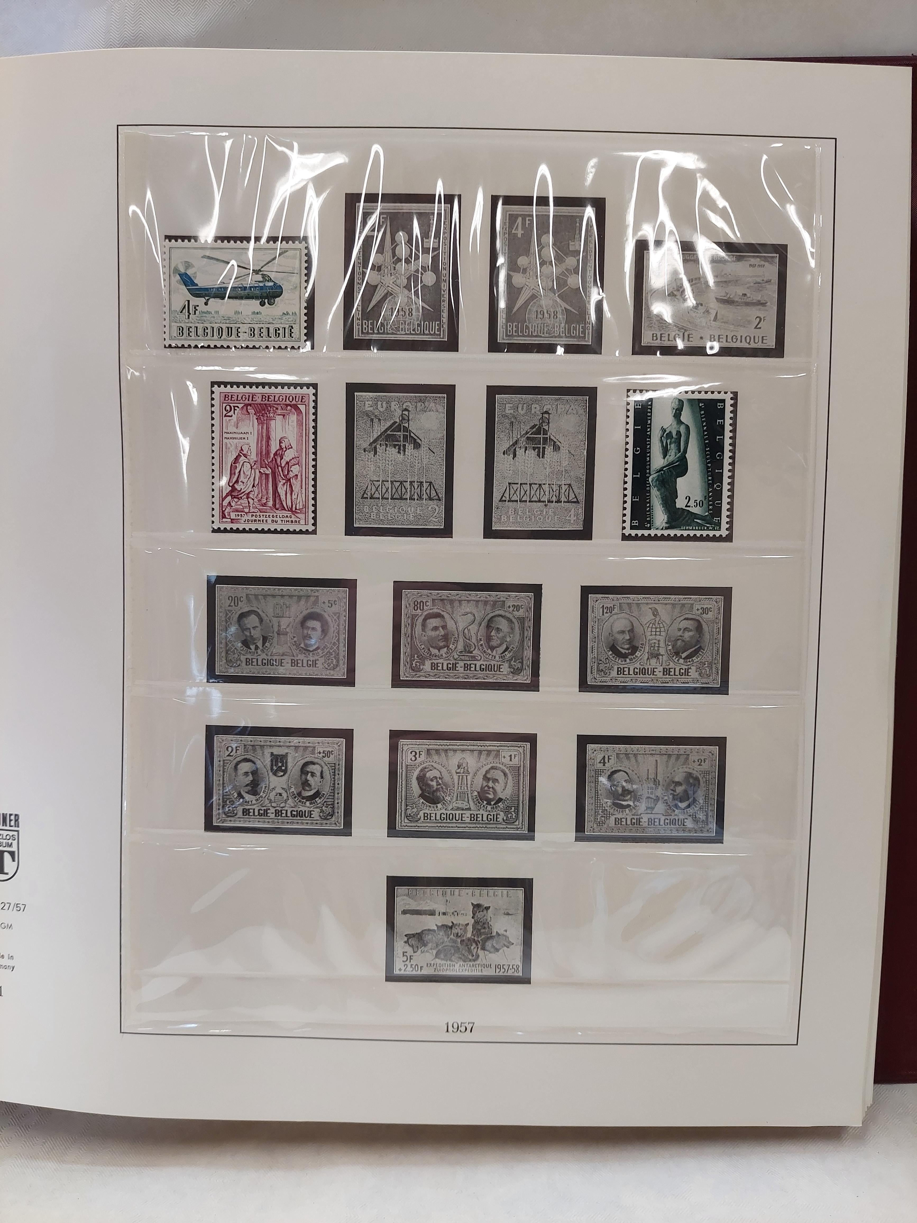 Feuilles Lindner Belgique 1957-1964