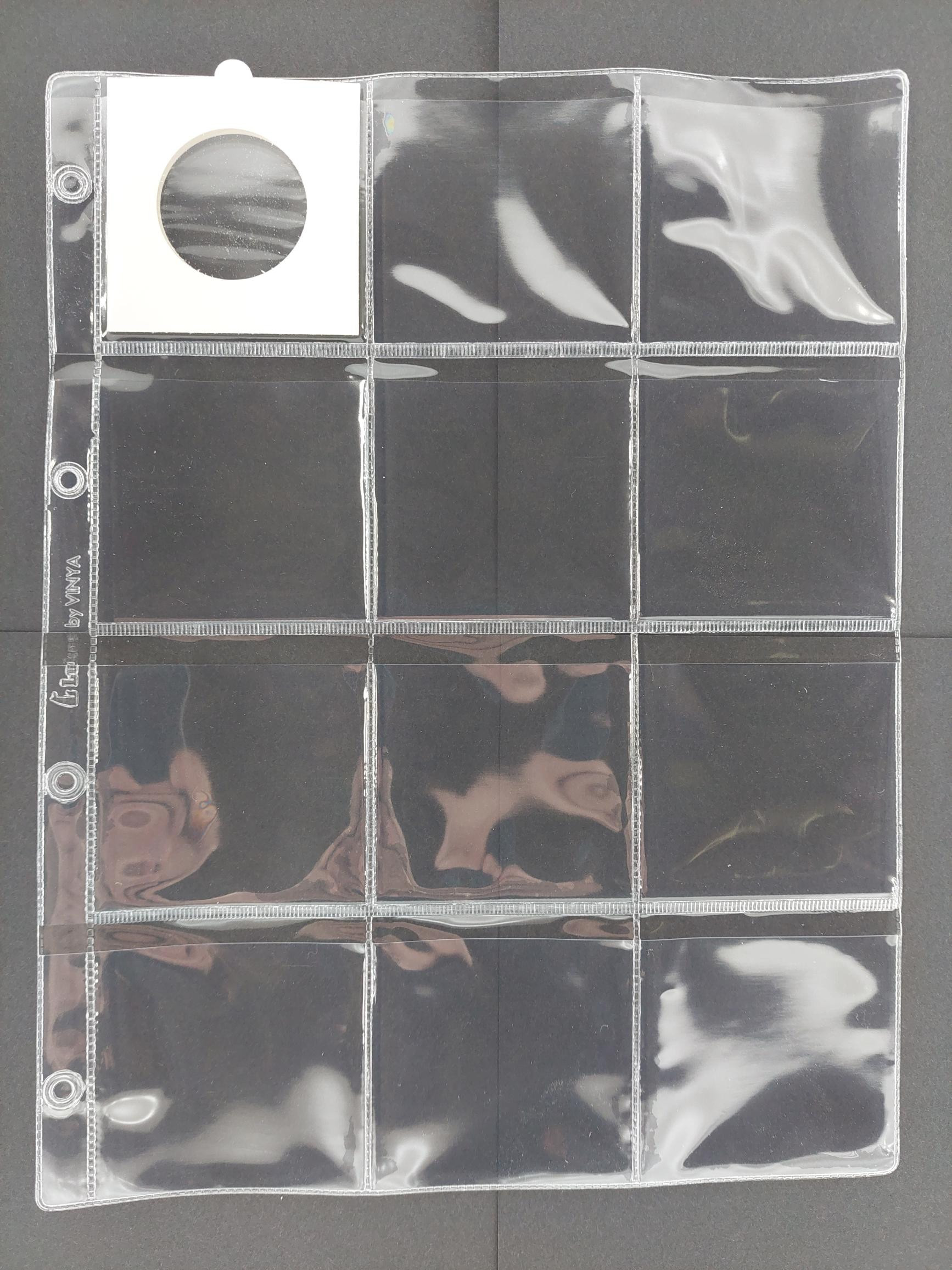 LUKOS/VINYA blad DIN A4 12 vakken (grote muntkartonnetjes)