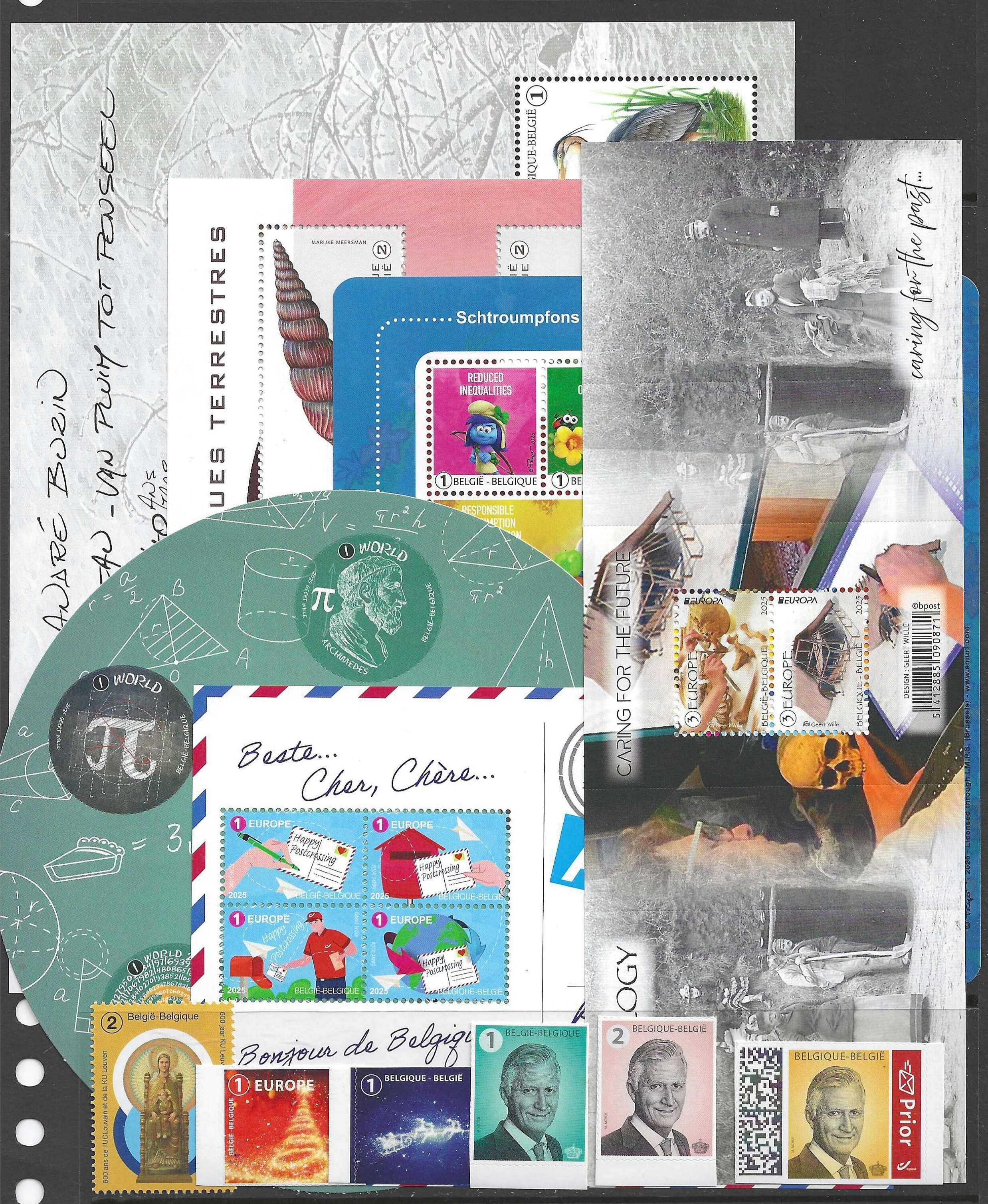 Timbres Belge année 2025