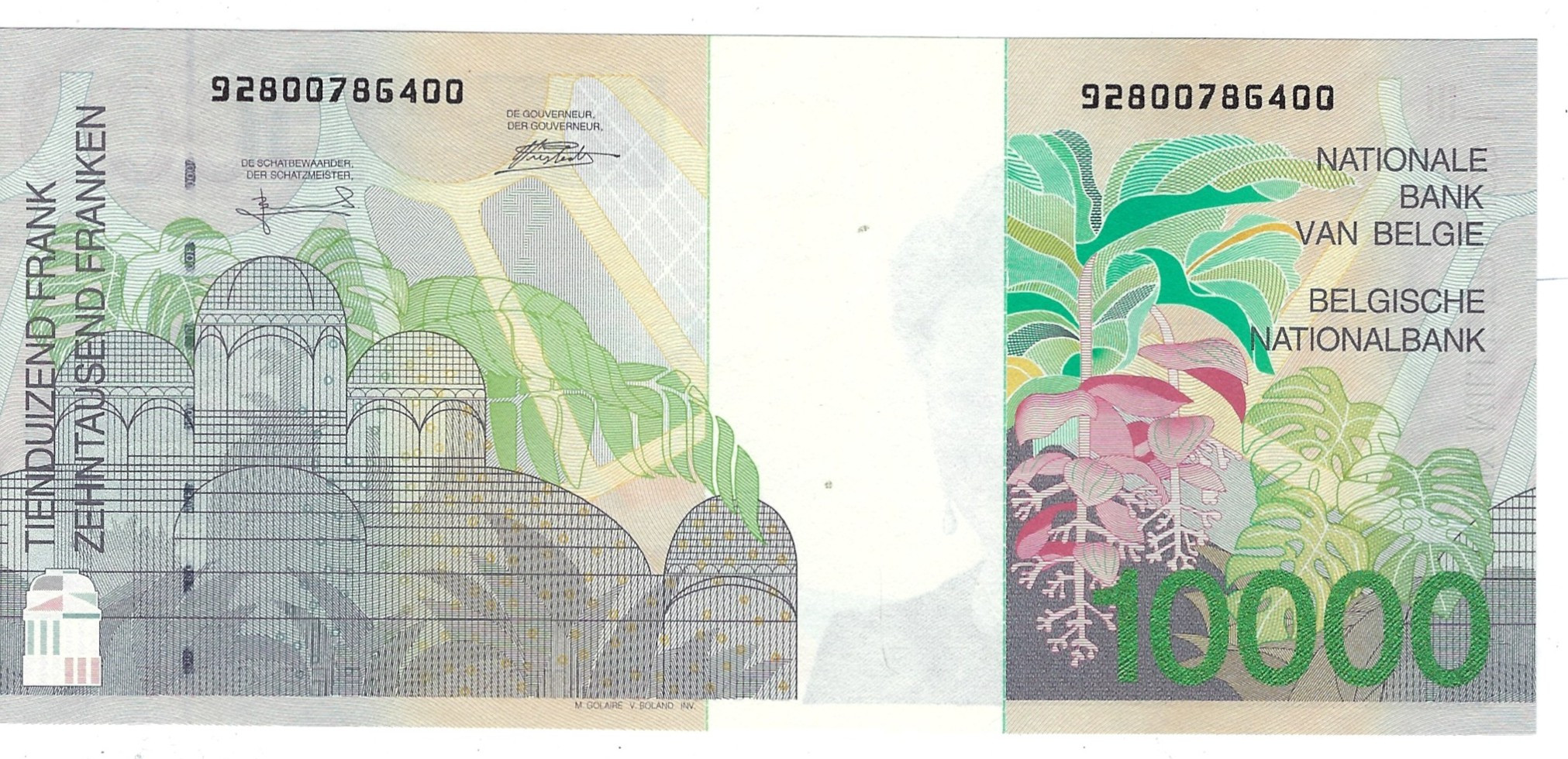 Bankbiljet België 10000 frank Albert & Paola (UNC)